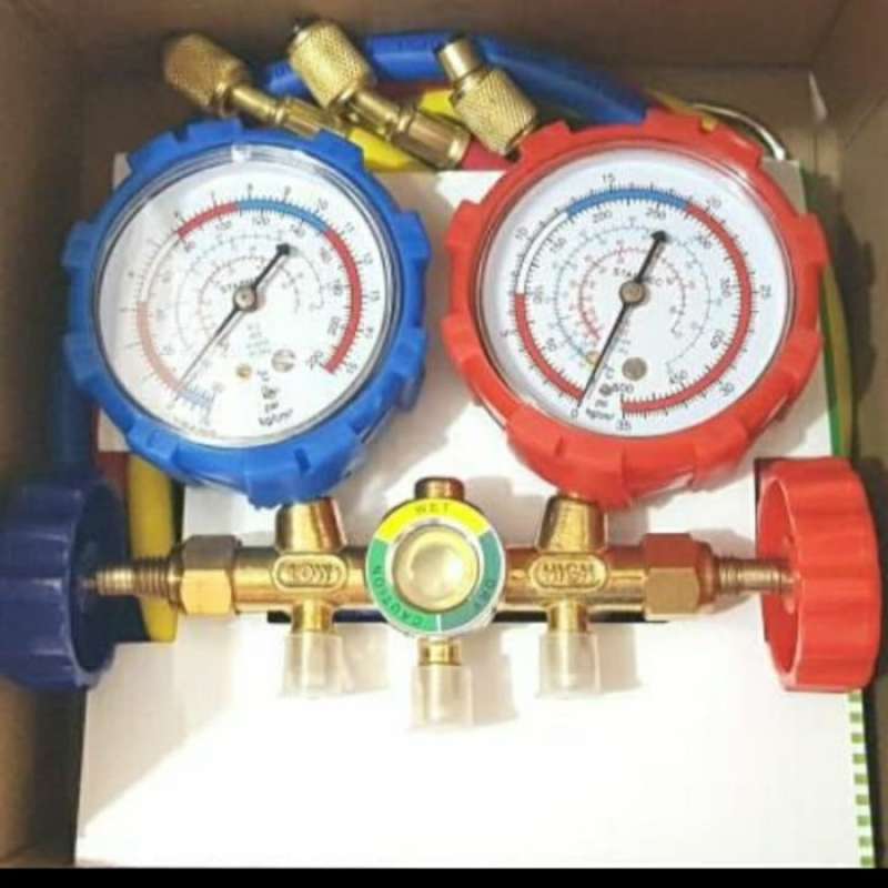 Jual double manifold R22 R32 R410 R134 / Double manifold di Seller ...