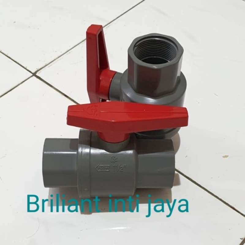 Promo stop kran ball valve pvc drat 4 inch / keran air KDJ Diskon 23% ...