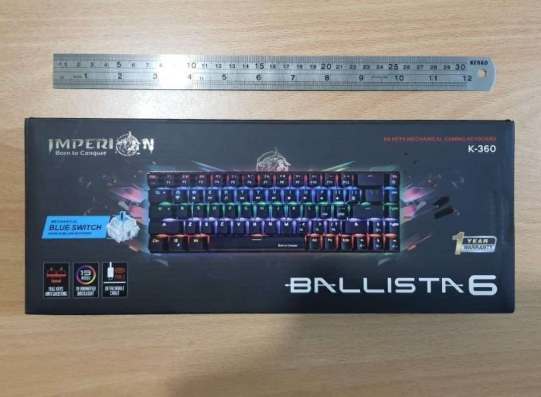 Promo imperion Ballista 6 k-360 RGB black Mini Mechanical Gaming ...