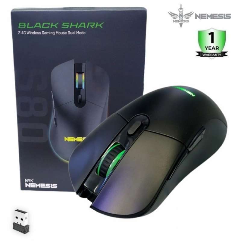 Promo NYK Nemesis Mouse Gaming Dual Mode Wired Wireless S80 Black Shark ...