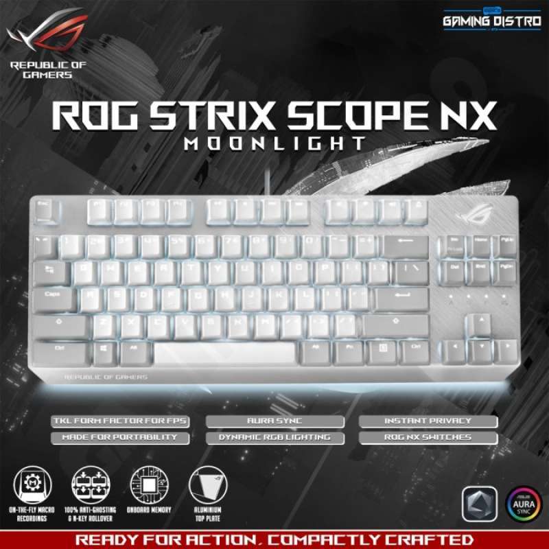 Promo ROG - ASUS ROG Strix Scope NX TKL Moonlight White Mechanical ...