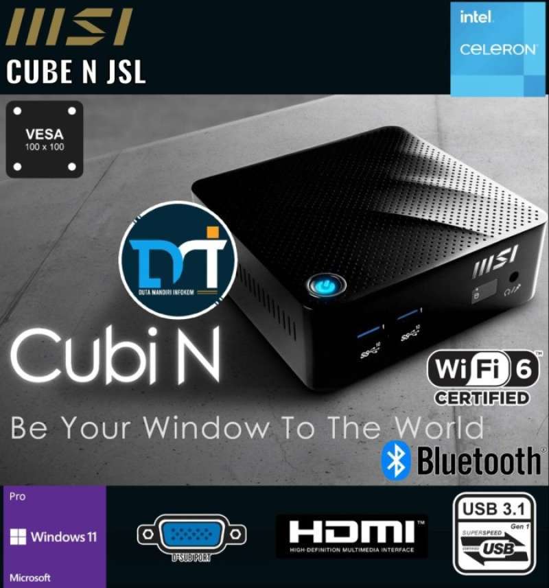 Promo Msi Mini PC Cubi N JSL - Celeron N4500 4GB 128GB Win10 Prof ...