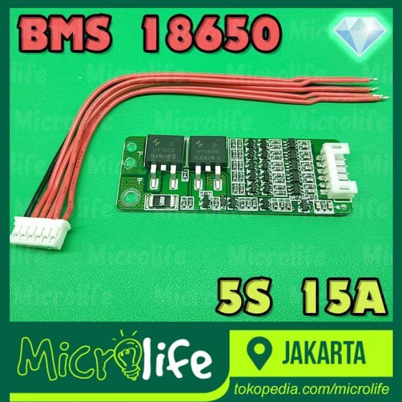 Promo BMS 5S 15A Lithium Ion 18650 PCM Battery Management Protection ...