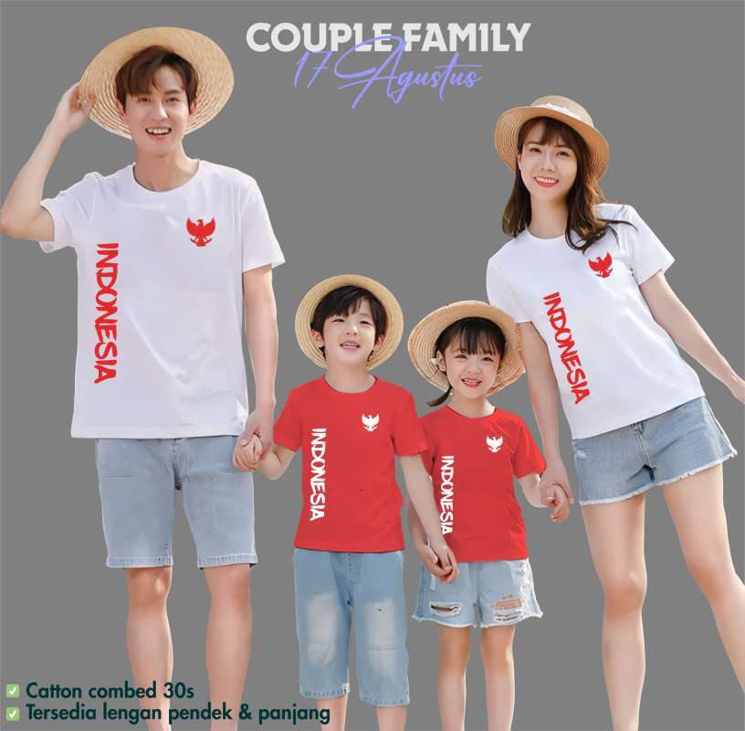 Promo Kaos Agustusan / Kaos Couple Family Dirgahayu / Kaos Seragam ...