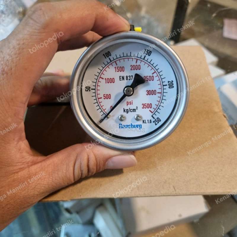 Promo Pressure gauge 2,5 Model payung Full stainless 250Bar RANSBURG ...