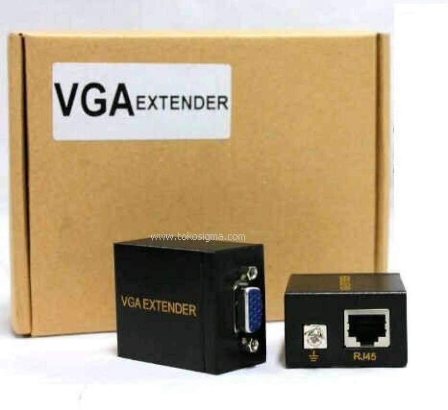 Promo Vga Extender Passive Via Single Kabel Lan Utp Rj-45 Cat 5e/6 60m ...