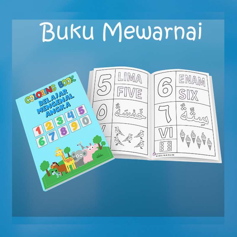 Jual Buku Mewarnai Anak TK PAUD Gambar BUNGA - Angka di Seller Mahesa27 ...