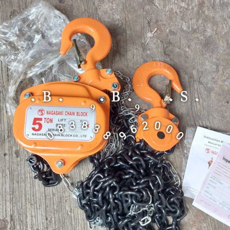 Jual Chain Block Nagasaki 5 Ton Takel Manual Alat Angkut Barang - 5 Ton ...