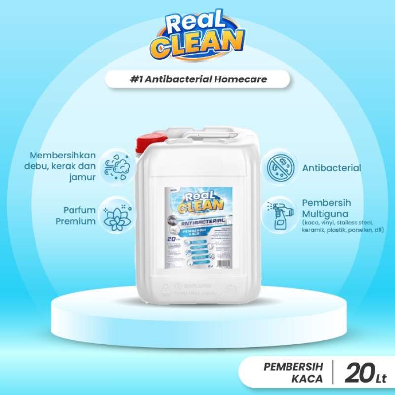 Promo Real Clean Cairan Pembersih Kaca 20 Liter Glass and Window ...