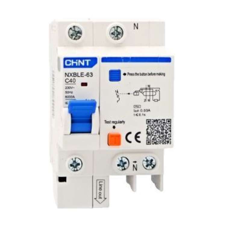 Promo RCBO + MCB Chint NXBLE-63 1P + N 40A (30mA) 6kA Diskon 23% di Seller Maslika Store ...