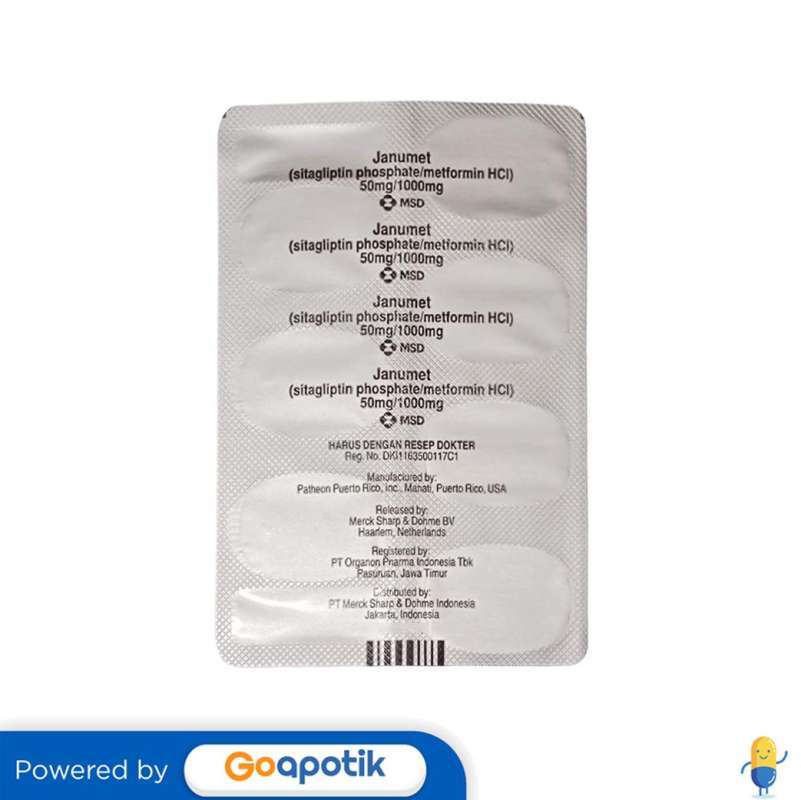 Jual Janumet 50 Mg / 1000 Mg Blister 7 Tablet Di Seller Apotek Berkah ...