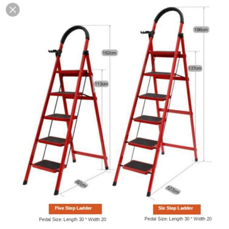 Promo Tangga Lipat 6step Injakan Pegangan Tangan 6 Step Ladder Holder ...