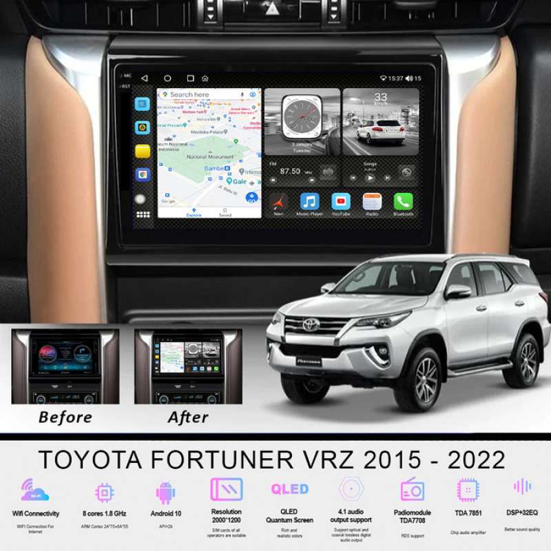 Jual Headunit Android OEM Series Toyota Fortuner 2016 - 2022 di Seller ...