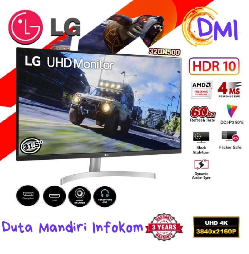 Promo LG 32UN500 31.5 Inch - UHD 4K HDR10 4ms FreeSync HDMI DP Monitor Diskon 23% di Seller ...
