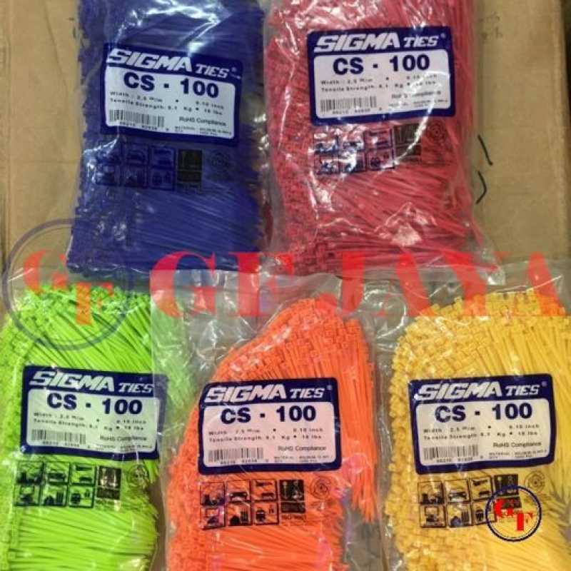 Jual Kabel Ties Sigma CS 100 isi 1000 5 Macam Warna Dipilih Saja Cable ...