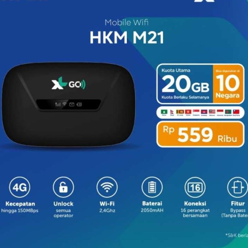 Promo Modem Wifi Hkm M21 Xl Go 20Gb Bypass Dan Unlock Diskon 4% di Seller Caeraa Shop - Wanasari ...
