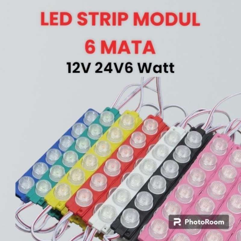 Promo Lampu Modul 6 Led1x6 Truk Fuso Putih Merah Hijau Kuning Biru Pink ...