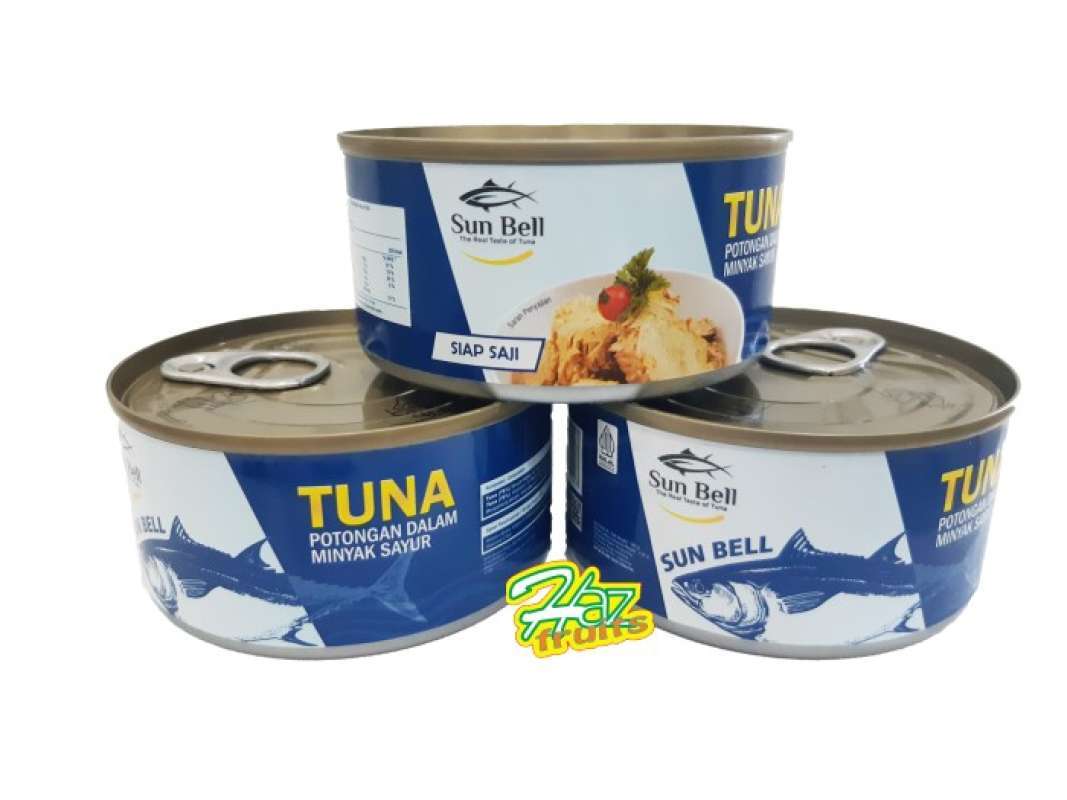 Jual Sun Bell Tuna Chunk In Vegetable Oil 185g |ikan Tuna Kaleng Di ...
