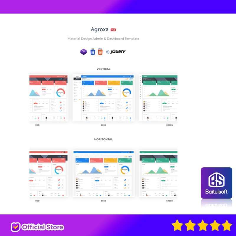 Promo Agroxa - Material Design Admin & Dashboard Template By Baitulsoft ...