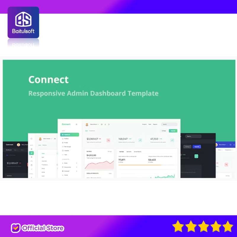 Promo CONNECT - RESPONSIVE ADMIN DASHBOARD TEMPLATE BY BAITULSOFT Diskon 99% di Seller ...