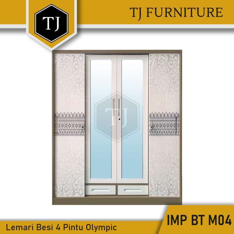Jual Importa Lemari Pakaian Besi Lemari Baju Minimalis 4 Pintu Sliding Imp Bt M04 Beta Gama Dm ...