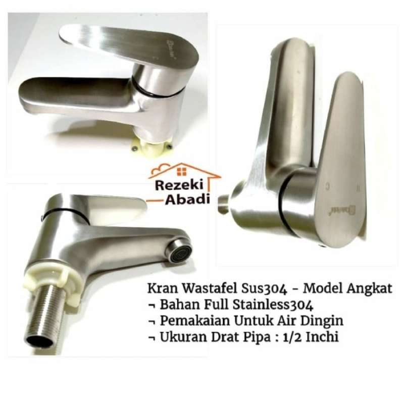 Promo Kran Wastafel Stainless Sus304 Model Angkat / Kran Cuci Tangan ...