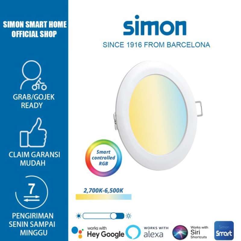 Promo Simon Smart Led Downlight Dim & Tunable Wifi Diskon 17% Di Seller ...