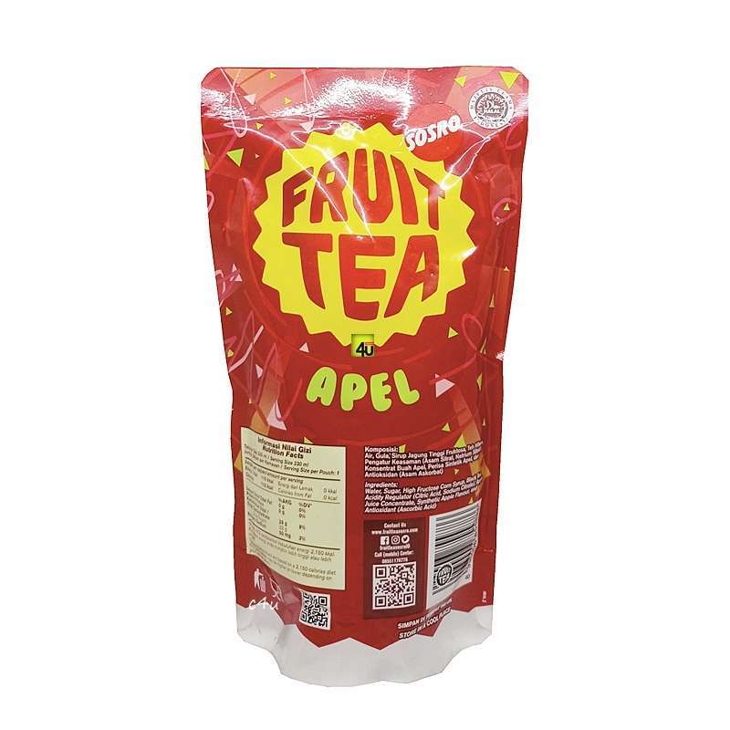 Promo Sosro FRUIT TEA - Minuman Teh Rasa Buah - 200ml POUCH PLASTIK - APPLE Diskon 21% di Seller ...