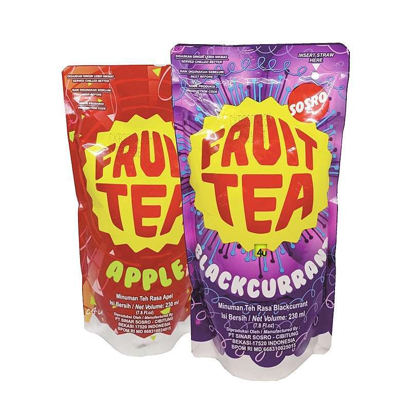 Promo Sosro FRUIT TEA - Minuman Teh Rasa Buah - 200ml POUCH PLASTIK - APPLE Diskon 21% di Seller ...