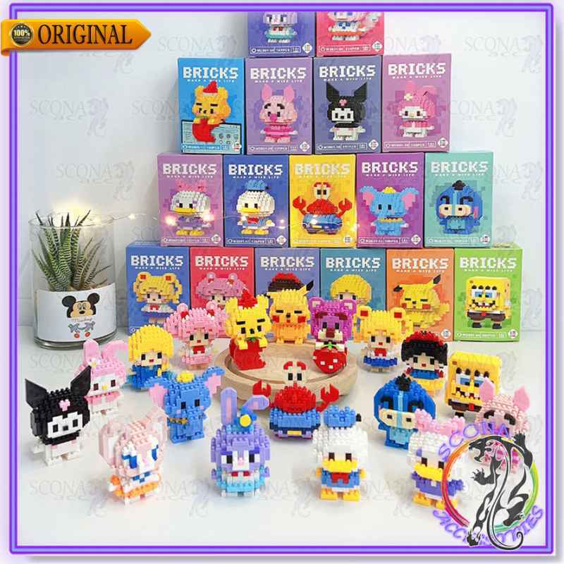 Jual Nano Block Model Karakter Kartun Mainan Balok Edukasi Anak DIY Bricks - Random di Seller ...