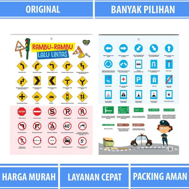 Jual Poster Edukasi Rambu Lalu Lintas Original Harga Termurah Mei 2024 ...