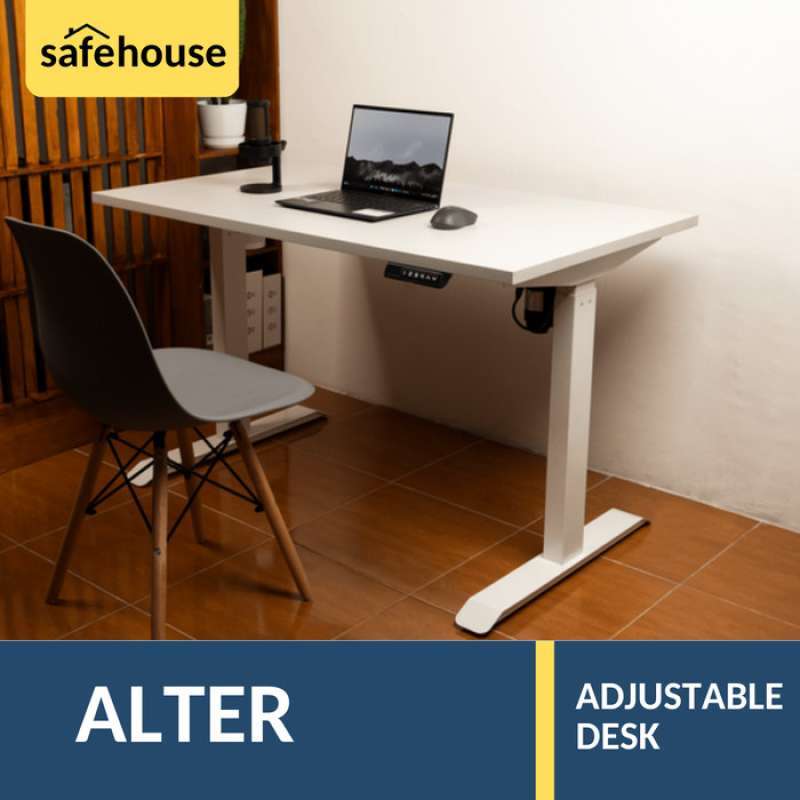 Promo Meja Kerja Height Adjustable Standing Meja Kerja Desk Safe House ...