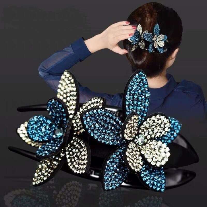 Promo Jepitan Bunga Korea Jepit Rambut Dewasa Pesta Crystal Sanggul ...