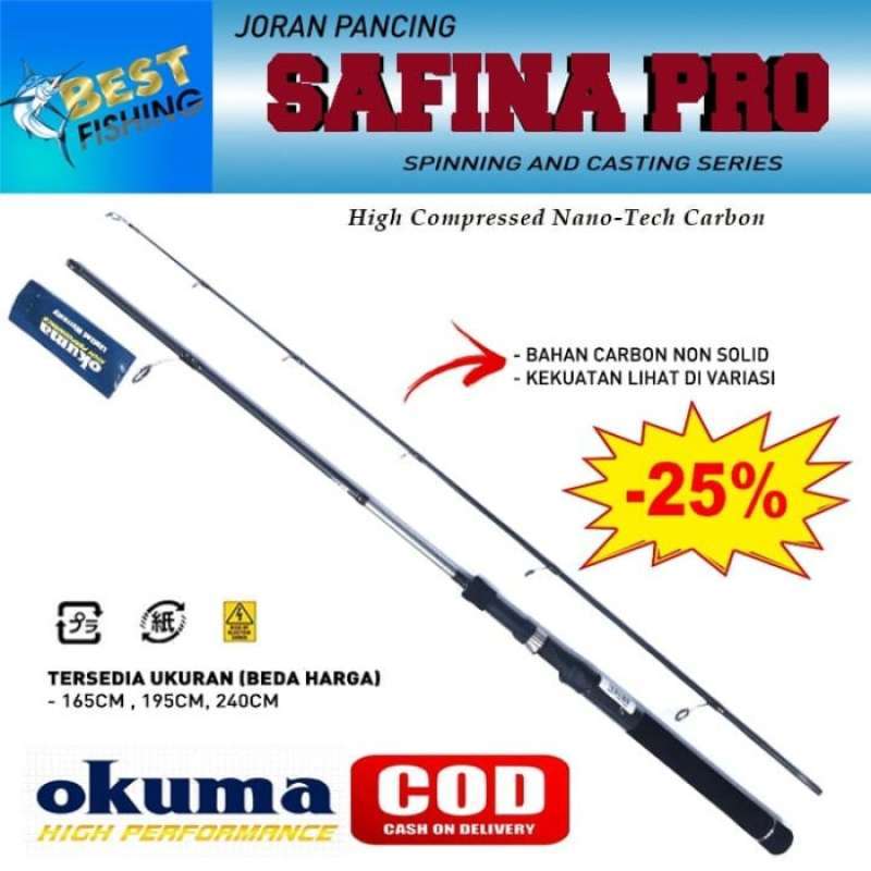 Jual Joran Pancing Okuma Safina Pro Spinning Dan Casting Series Di ...