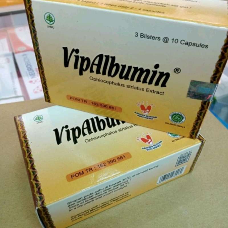 Jual VipAlbumin Kapsul Per Box Isi 30 Kapsul di Seller Apotek Adam Jaya ...