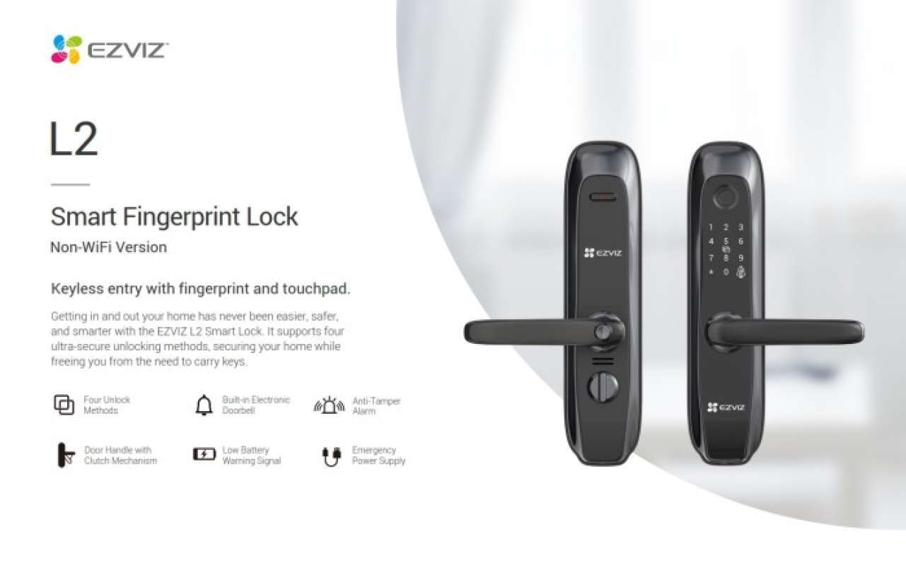 Promo Smart Door Lock Ezviz L2 Smartdoor Lock Smartlock Kunci Pintu ...