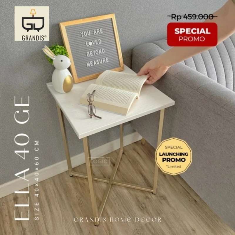 Promo Meja Kayu Kecil - Coffee Table - Bedside Table - Tekgraf Ella 40 Gs Diskon 23% Di Seller ...