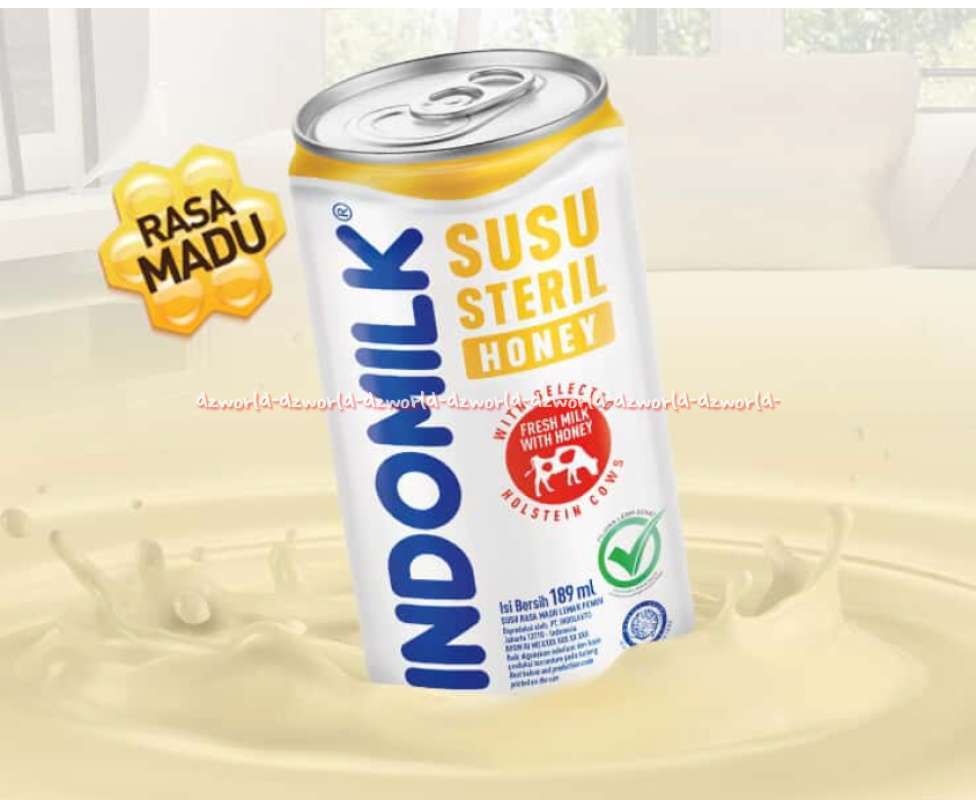 Jual Indomilk Susu Steril Plain Honey 189ml Holstein Cows Susu Uht ...