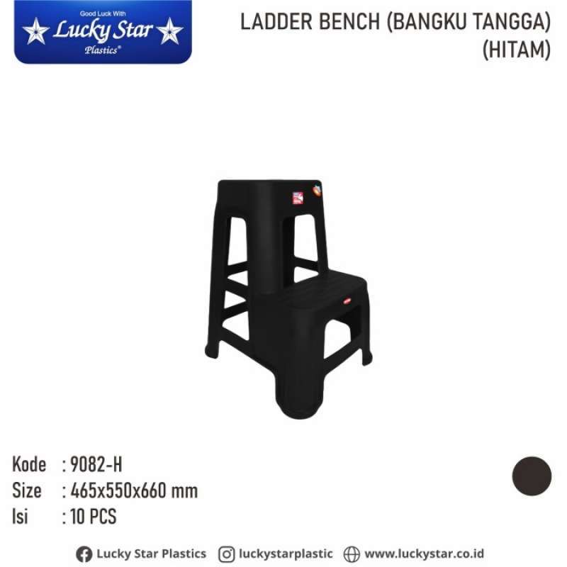 Promo Ladder Bench Bangku Tangga Kursi Plastik Kokoh Lucky Star Murah ...