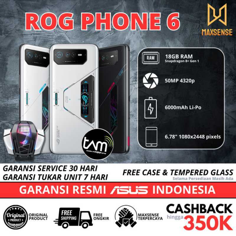 Promo TAM | ASUS ROG PHONE 6 | PRO 18/512GB 12/256GB 8/256GB RESMI ...