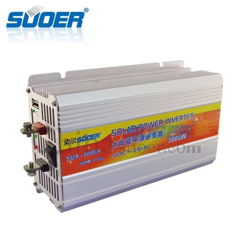 Promo SOLAR POWER INVERTER SUOER SUA-3000A 12V TO 220V 3000W 12V 3000 ...