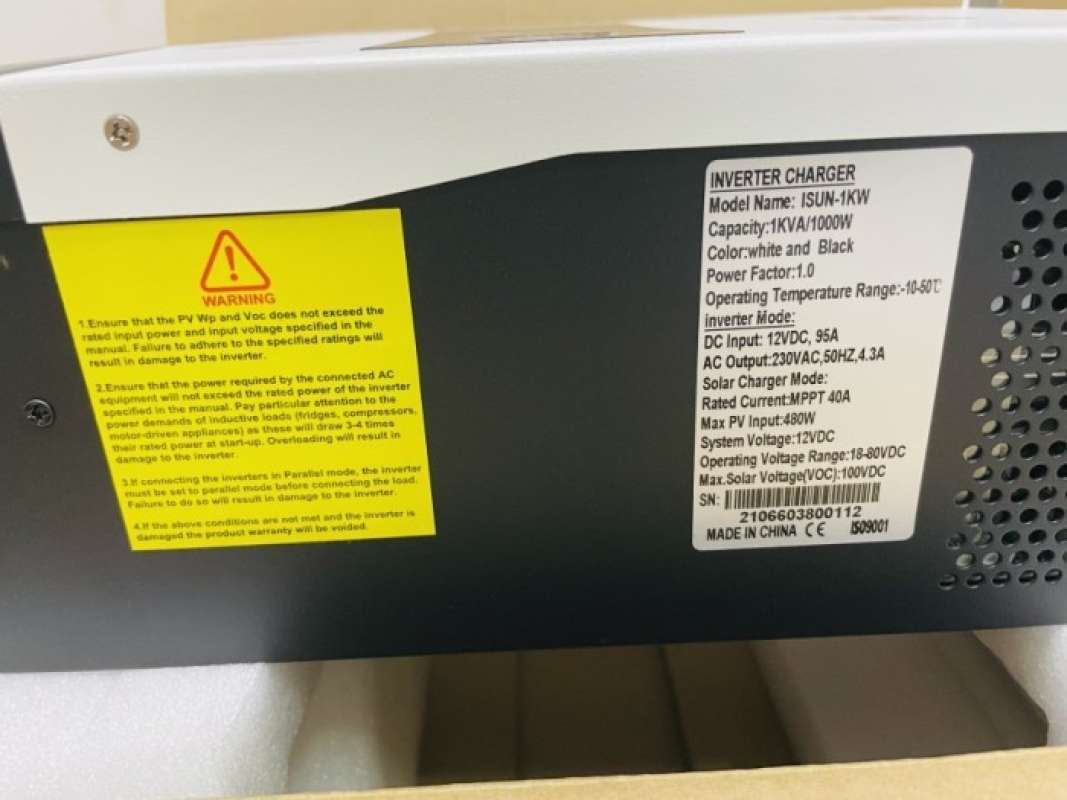 Promo Sako Hybrid Inverter 1000w - Mppt 40a Pure Sine Wave Ups 1kw ...