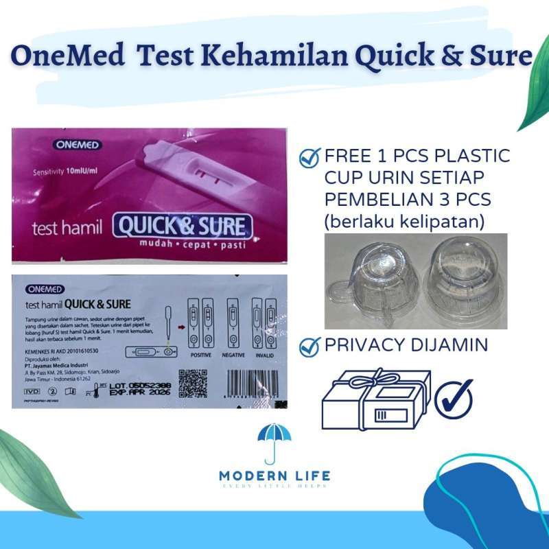 Jual Onemed Healthcare Test Pack Kehamilan Strip, Quick & Sure Di ...
