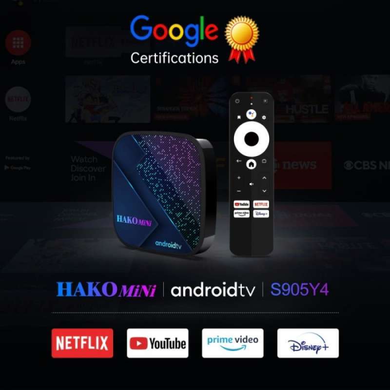 Promo Android Tv box Hako Mini Google Certified 4K Amlogic S905Y4 Dual ...