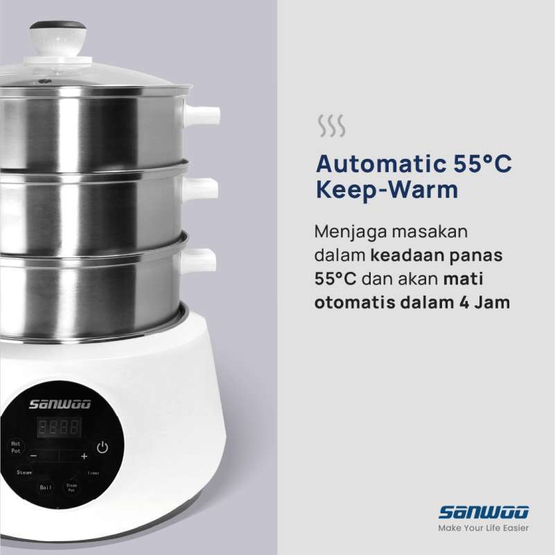 Promo Sanwoo Electric Food Steamer Fs - 3023 / Pengukus Makanan ...