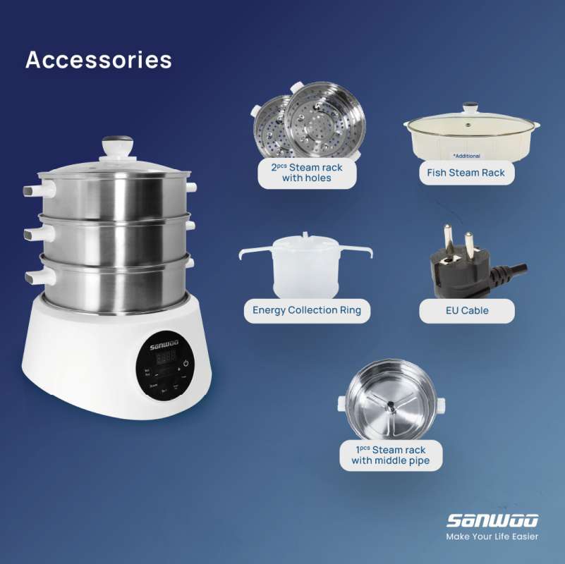 Promo Sanwoo Electric Food Steamer Fs - 3023 / Pengukus Makanan ...