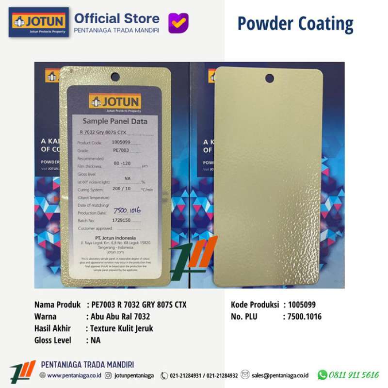 Jual Powder Coating Jotun 1005099 Pe7003 R 7032 Grey 807s Ctx ...
