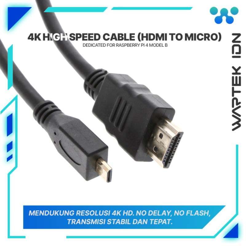 Jual 4k High Speed Hdmi To Micro Hdmi Cable For Raspberry Pi 4 Model B ...
