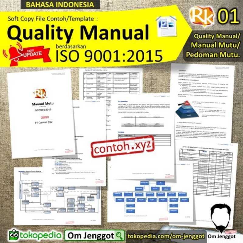 Promo Contoh/template: Pedoman Mutu (quality Manual), Iso 9001:2015 ...