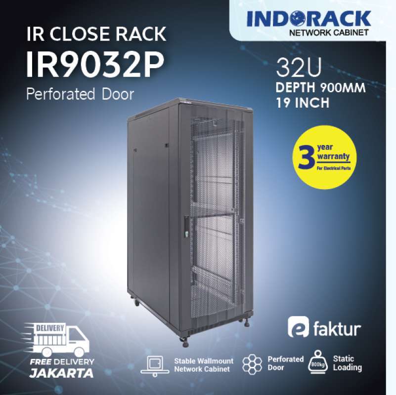 Promo Indorack - Close Rack 32u Ir9032p Perforated Door - Rack Server ...
